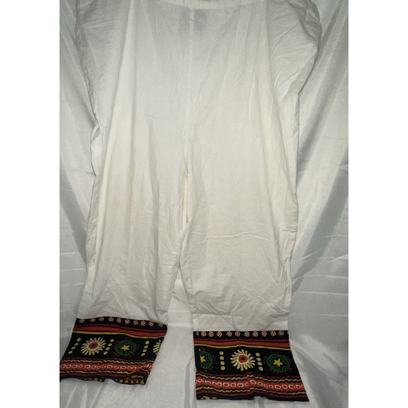 Ashro | Pants & Jumpsuits | Ashro White Wide Leg Made In India Star ...